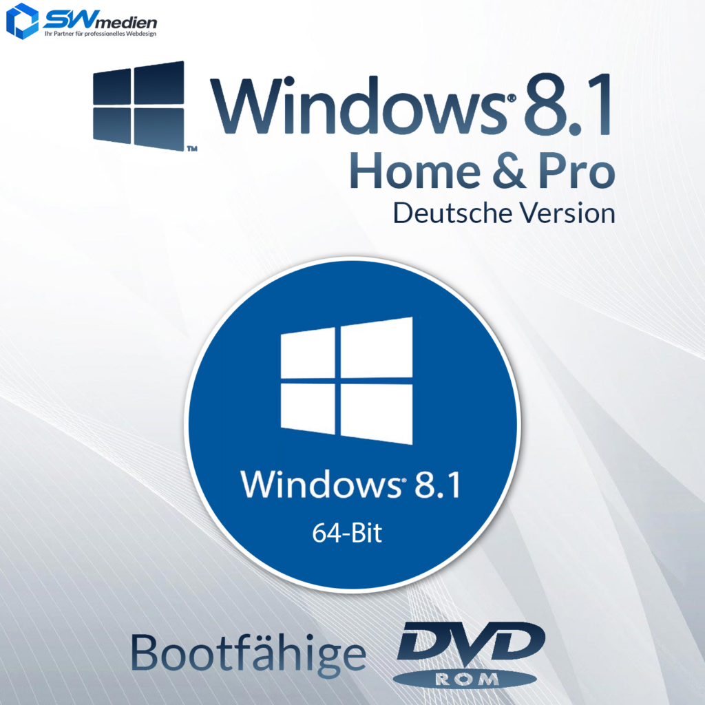 Installations-DVD Windows 8.1 Home Pro (64bit) – SWmedien
